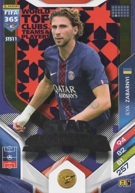 PANINI FIFA 365 2026 STS11 Star Signing Ilya Zabarnyi Paris Saint ...
