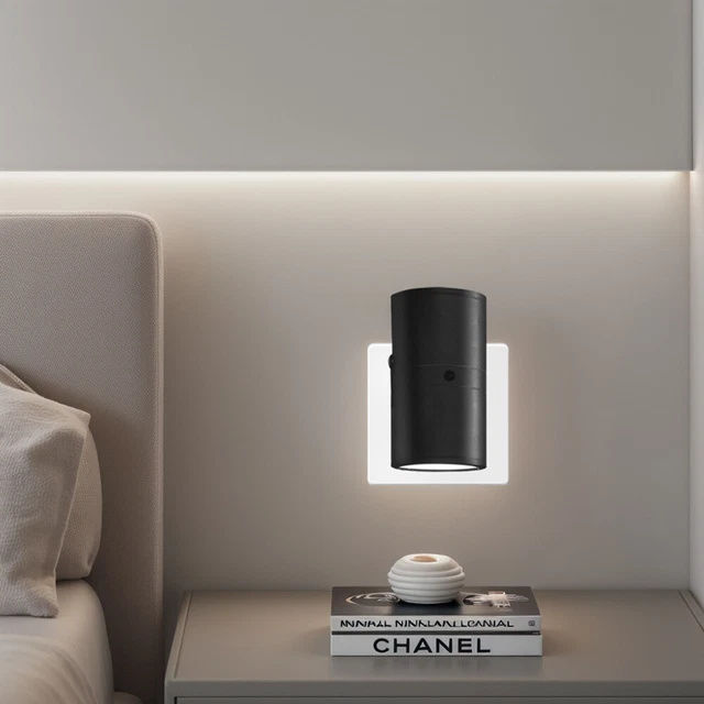 EU PLUG SOCKET Wall Lamp Remote Control RGB Dimmable LED Night Light ...