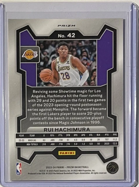 2023-24 PANINI PRIZM Basketball RUI HACHIMURA Ruby Wave Prizm EUR 0,62 ...
