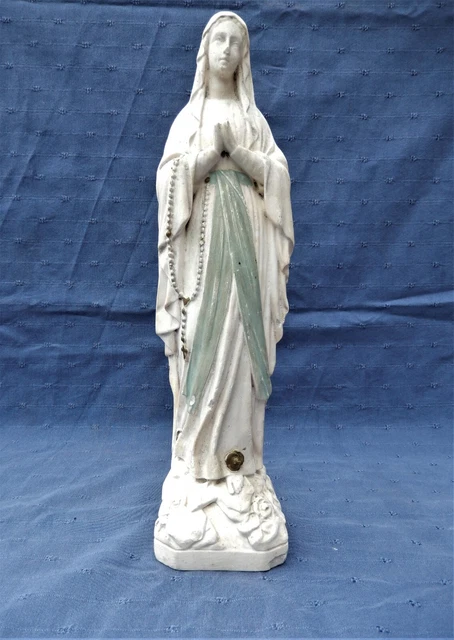 STATUE DE LA vierge Marie en plâtre - Sainte vierge - hauteur 34 cm EUR ...