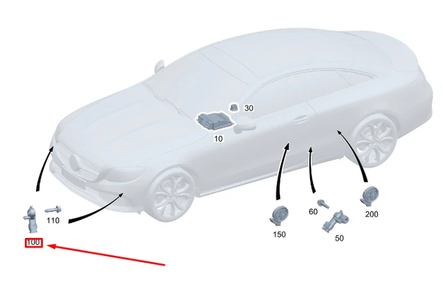 NEW MERCEDES-BENZ GLE W167 Front Acceleration Sensor A2239052400 $145. ...