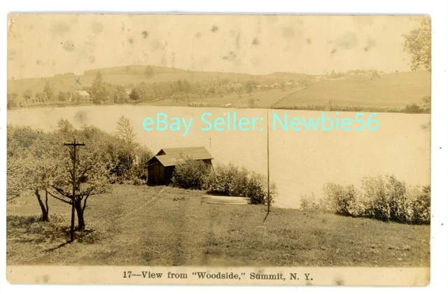 SUMMIT NY - VUE DE WOODSIDE - carte postale RPPC comté de Schoharie EUR ...