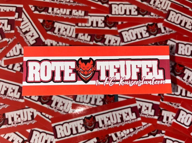 1.FC KAISERSLAUTERN STICKER Aufkleber Rote Teufel 1.FCK Lautre 100 ...