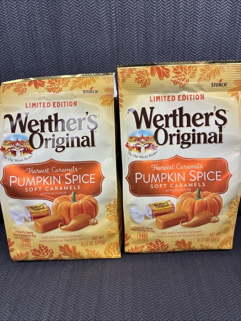 LIMITED EDITION WERTHERS, 2025 Fall Pumpkin Spice Soft Caramel Candies ...