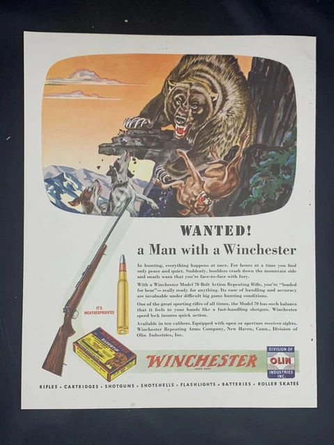 MAGAZINE AD* - 1946 - Winchester Rifle - Model 70 EUR 8,20 - PicClick FR