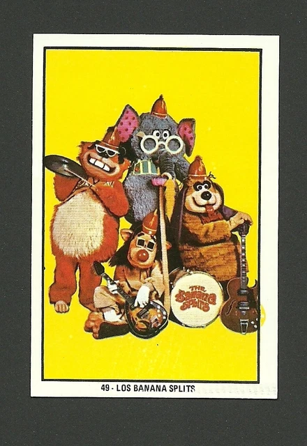 THE BANANA SPLITS TV Vintage 1970s Hanna Barbera Cartoon Card from ...