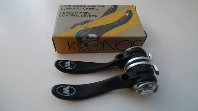 VINTAGE NOS MODOLO Kronos Spoon Shaped AERO Downtube Shifters 4 Vintage ...