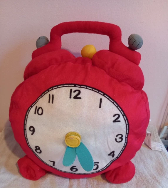 IKEA HEMMAHOS ALARM Clock Time Telling Soft Toy Plush Red £9.99 ...