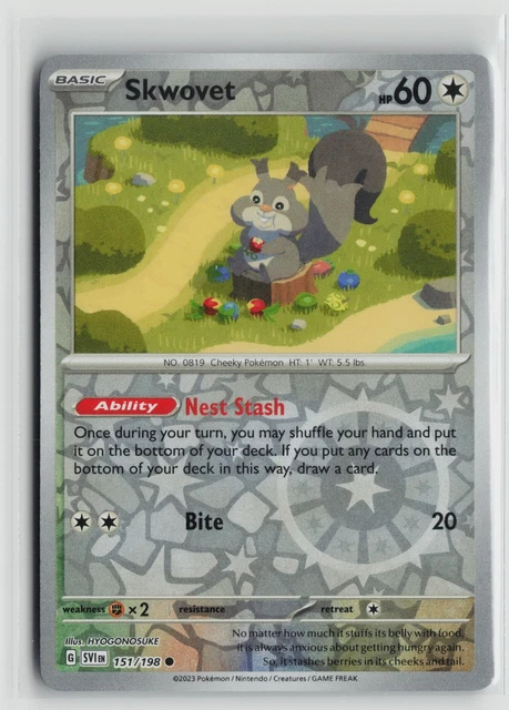 POKEMON TCG SCARLET & Violet Base Set Skwovet x1 NM Reverse Holo 151 £1 ...