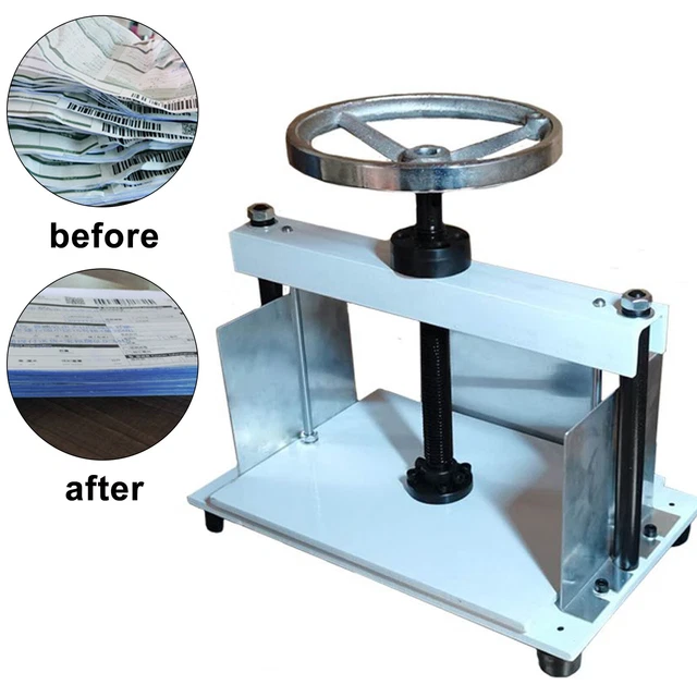 HAND WHEEL FLATTENING machine manual A4 Size paper Press Machine Paper ...