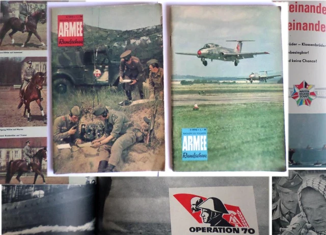 2X DDR NVA 1970 Broschüre Armeerundschau Heft 7+9 GDR East german army ...