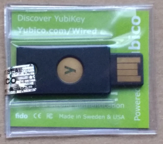 NEW YUBICO YUBIKEY 4 USB-A Two-Factor Authentication Security Key WIRED ...