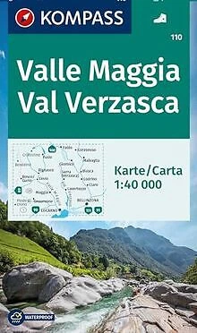 KOMPASS WANDERKARTE 110 Valle Maggia, Val Verzasca 1:40.00... | Livre ...