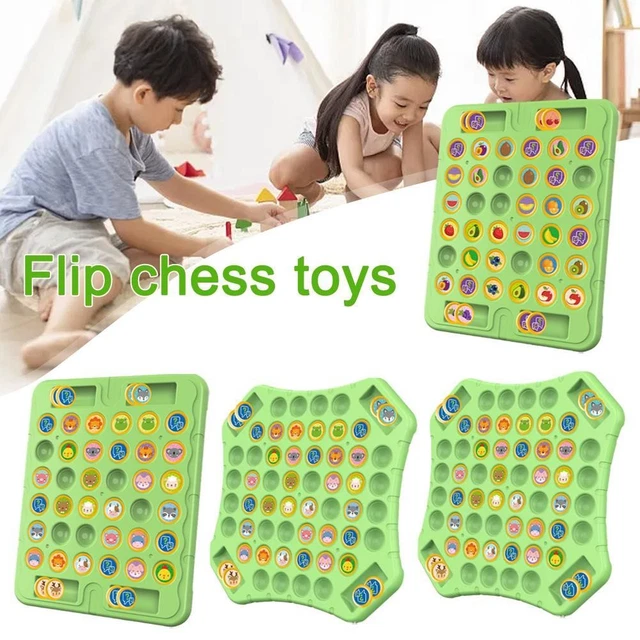 2-4 PLAYER FLIP Chess Memory Game Board Games ouble Player Battle ...