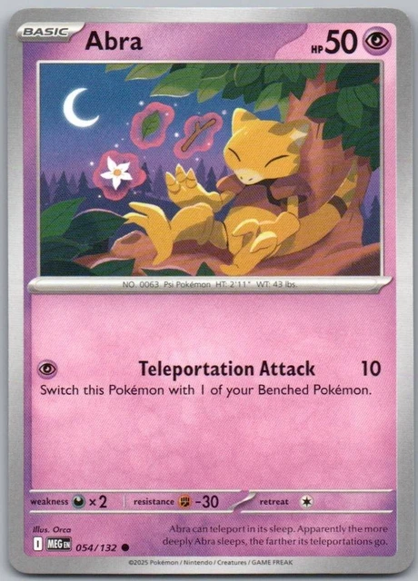 ABRA 054/ME01 POKÉMON TCG Mega Evolution NM Single Multiple $1.25 ...