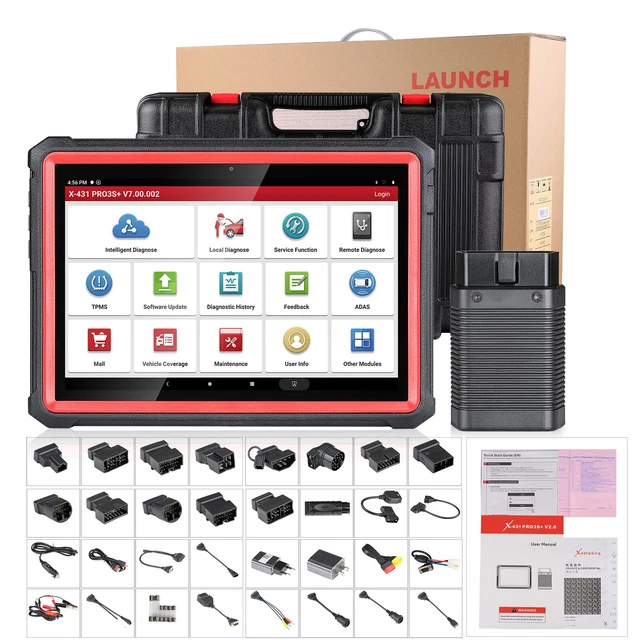 LAUNCH X431 PRO3S+ Bi-Directional Diagnostic Scan Coding Tool AutoAuth ...