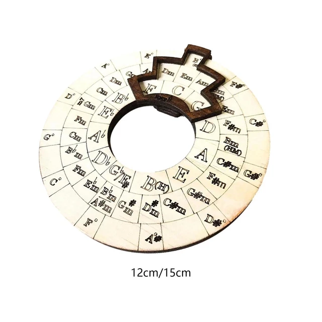WOODEN MELODY TOOL Circle of Fifths Chords Wheel for Notes Chords ...