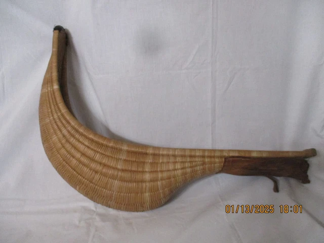 GRAND CHISTERA ANCIEN-OSIER-CUIR-PELOTE Basque-Gant-Cesta Punta EUR 129 ...