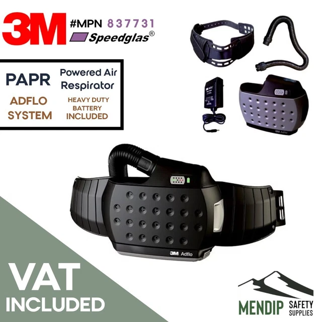 3M ADFLO KIT 837731 with Heavy Duty Battery Powered Air Respirator ...