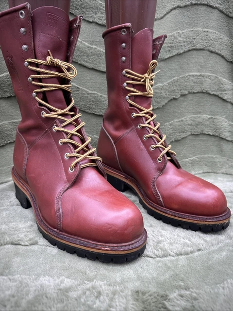 J.H. HALL LINEMAN Boots Steel Toe Vibram Mens Size 10.5 D Made 🇺🇸 Steel ...