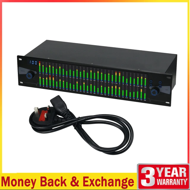 PROFESSIONAL GRAPHIC EQUALIZER Digital Equalizer Dual 31-Band Spectrum ...