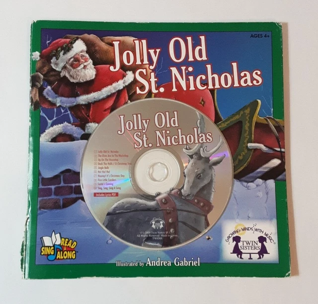 JOLLY OLD ST. NICHOLAS Sing and Read Along BOOK & New CD - Twin Sisters ...
