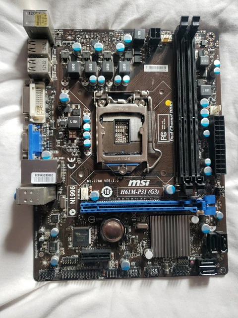 MSI H61M-P31 (G3) MS-7788 Socket 1155 M-ATX DDR3 Motherboard £26.99 - PicClick UK