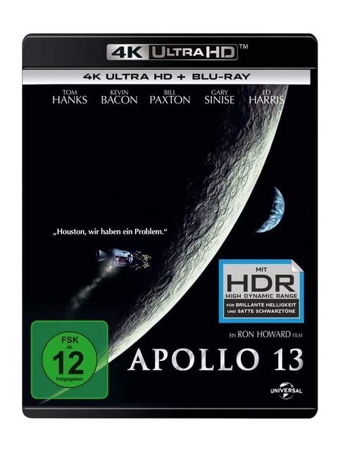 APOLLO 13 (4K Ultra-HD) (+ Blu-ray 2D) (4K UHD Blu-ray) Hanks Tom Bacon ...