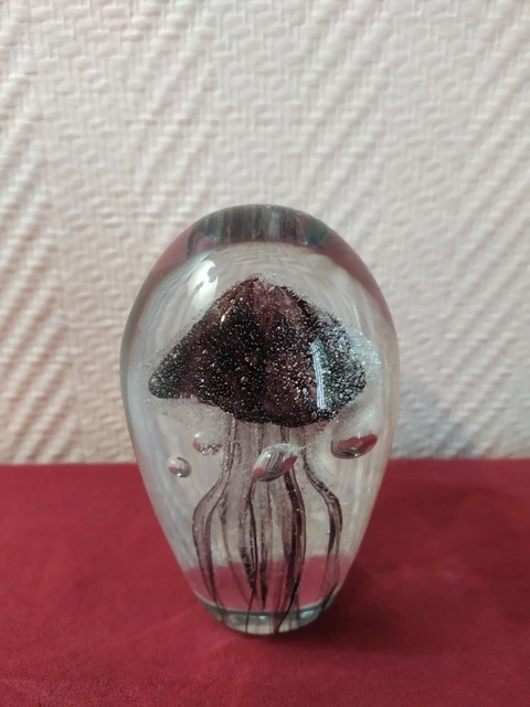 SULFURE VERRE OU cristal - méduse violette parfait état EUR 20,00 ...