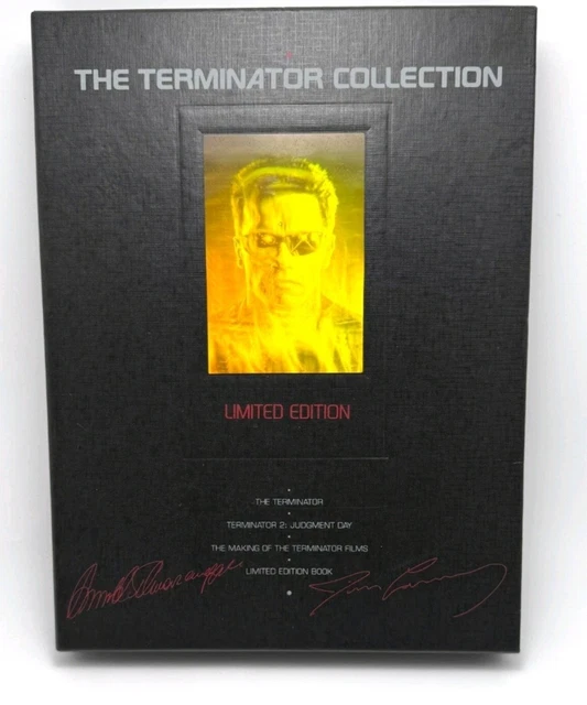 THE TERMINATOR COLLECTION Limited Edition Box Set-3 VHS-Collectors Book ...