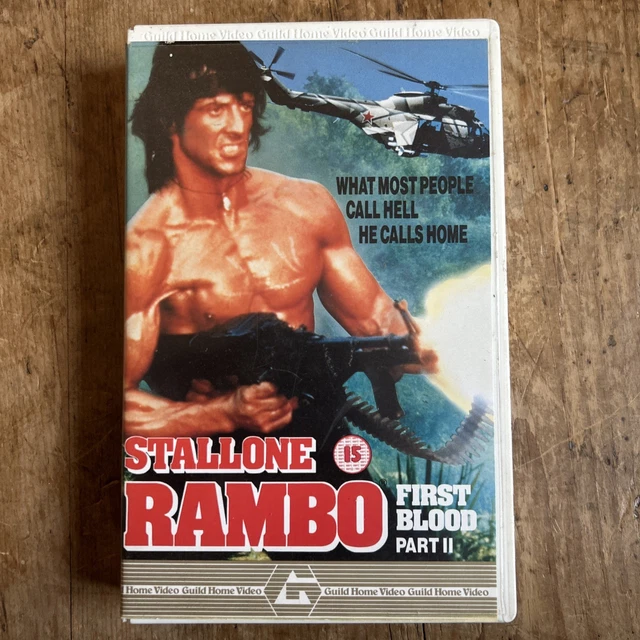 RAMBO FIRST BLOOD part 2 - big box ex rental vhs video tape - Guild ...