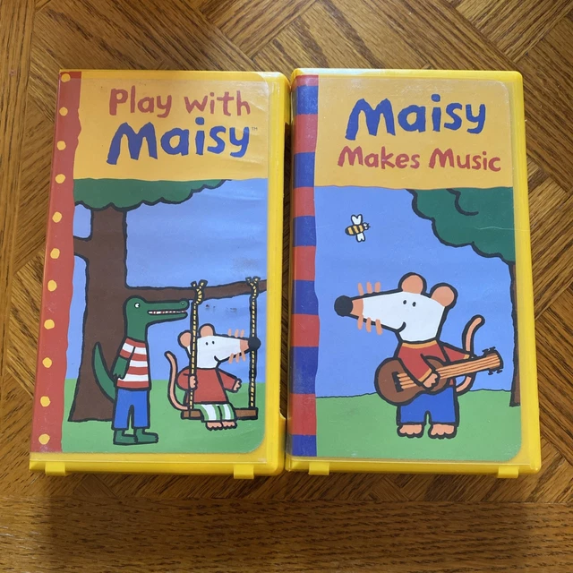 MAISY'S PLAY WITH Maisy & Maisy makes music VHS 1999 Childrens Yellow ...