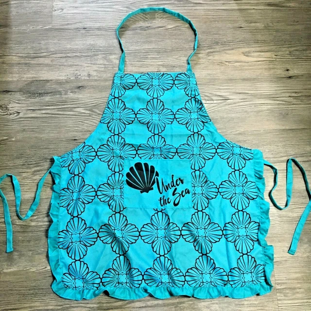 ADULTS DISNEY'S ARIEL Little Mermaid Under the Sea Apron Scallop Shell ...