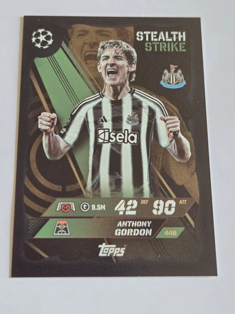 TOPPS MATCH ATTAX 2026 Anthony Gordon Stealth Strike Trading Card £2.24 ...