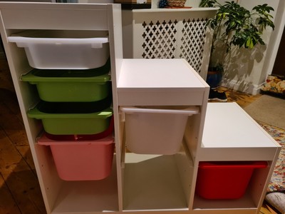 IKEA TROFAST STORAGE unit. White with Drawers and runners £0.99 ...