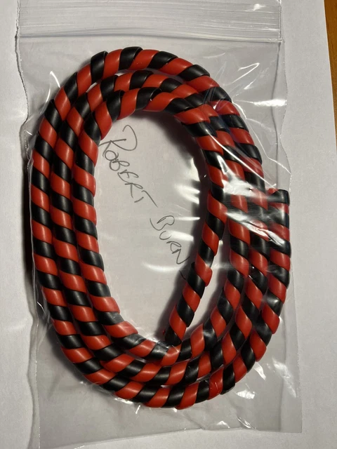 CLASSIC RED BLACK Candy Stripe Cable Wrap Not Vespa Lambretta Vigano ...