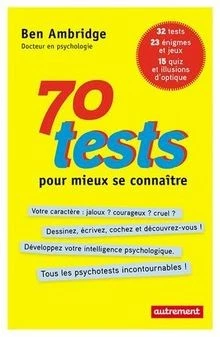 70 TESTS POUR mieux se connaître de Ambridge, Ben | Livre | état bon ...