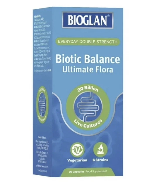 BIOGLAN BIOTIC BALANCE Ultimate Flora Double Strength Probiotic 30 ...