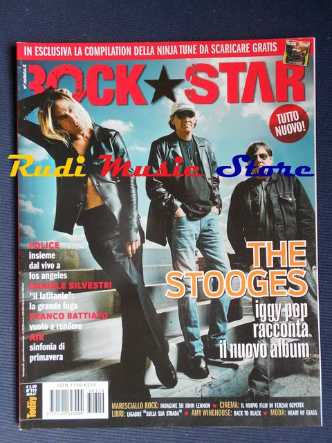 RIVISTA ROCKSTAR 319/2007 Stooges Iggy Pop Daniele Silvestri Battiato ...