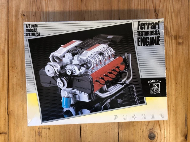 POCHER 1/8 LARGE Scale Ferrari Testarossa Engine Model Car Kit KM/51 ...