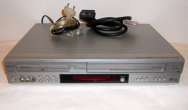 SILVERCREST DC-5900 STEREO VHS VCR Videorecorder DVD Player Kombination ...