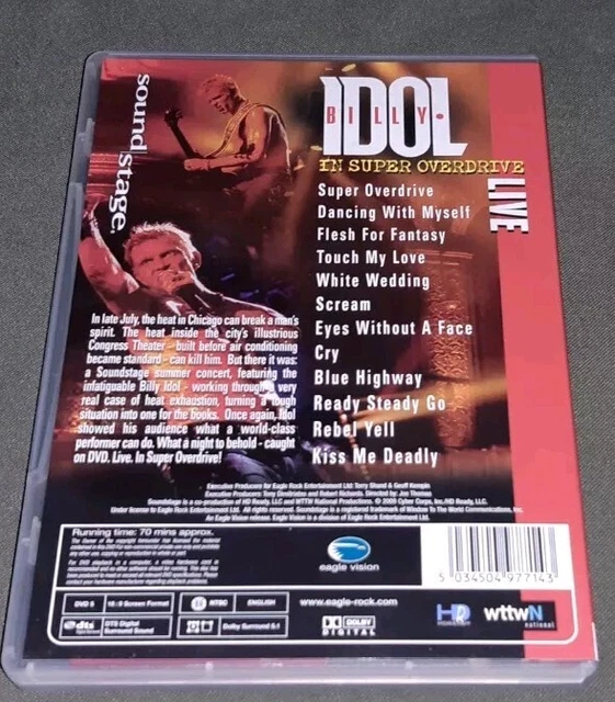 UK DVD. BILLY IDOL LIVE in Super Overdrive, Chicago 2009. With Steve ...