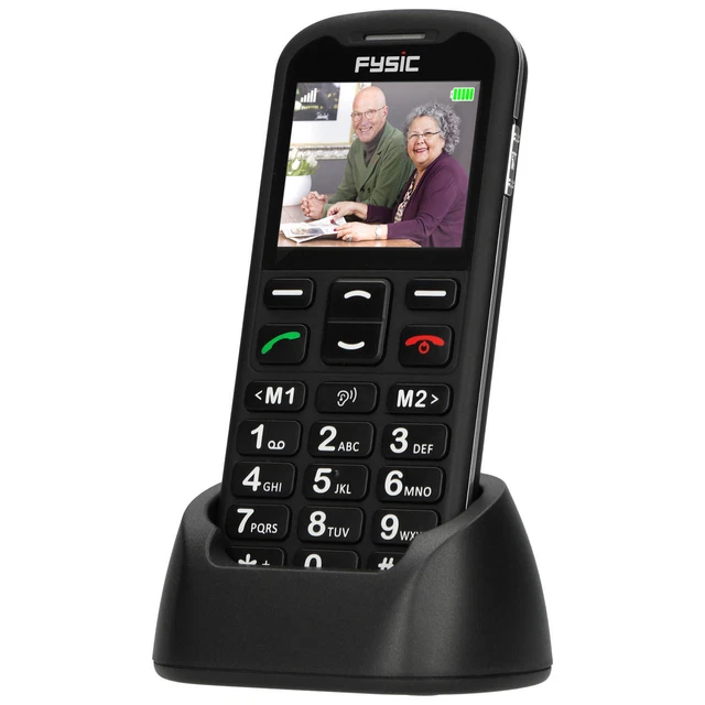 EENVOUDIGE MOBIELE TELEFOON voor senioren met SOS paniekknop Fysic F10 ...