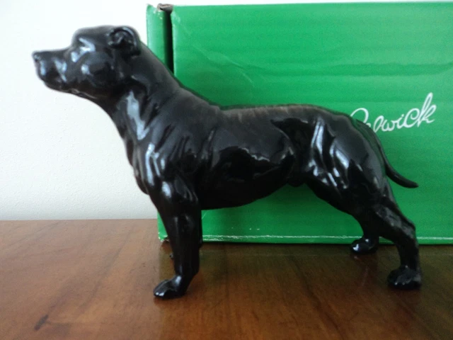 VINTAGE BESWICK TIGER Brindle Gloss Staffordshire Bull Terrier Dog (Mib ...