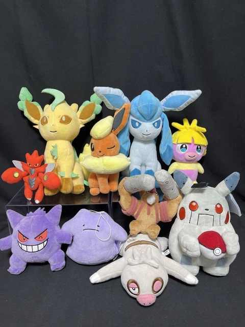 LOT DE 10 peluches Pokémon Gengar Ditto Conkeldurr Slakoth Smoochum ...