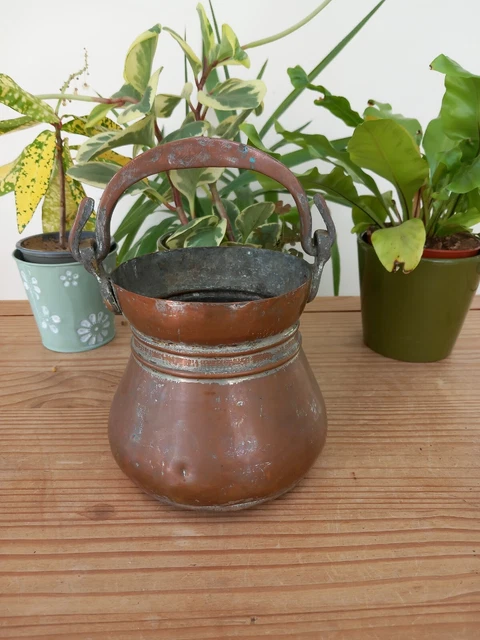 ANTIQUE COPPER POT/CALDRON hand Crafted Believed To Be Around Circa ...