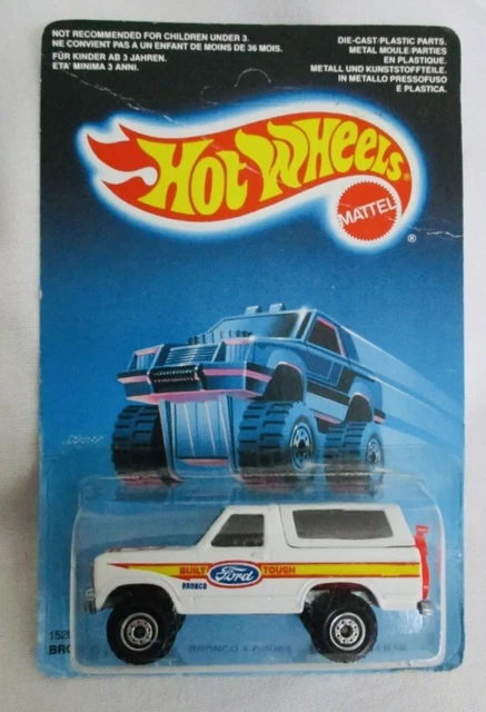 HOT WHEELS RARE 1987 Ford Bronco 4-Wheeler Red Bike Sealed In Card £25. ...