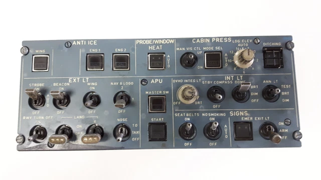 ORIGINAL AIRBUS A320 Cockpit Overhead Console Panel Anti Ice Cabin ...