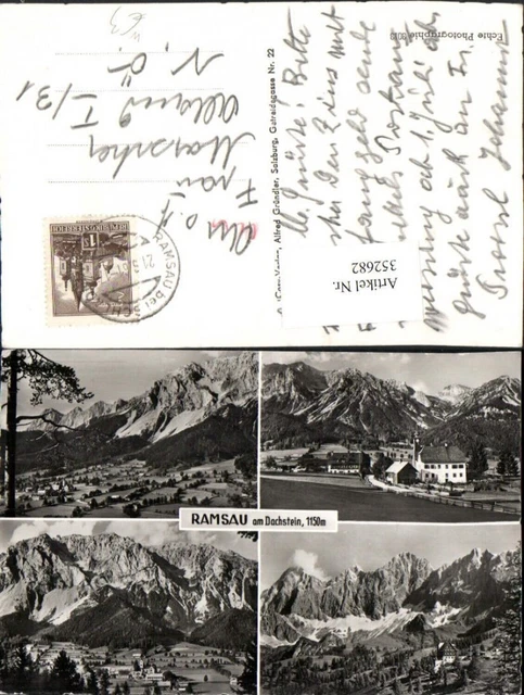 352682,RAMSAU AM DACHSTEIN Totale Bergkulisse Berghütte Mehrbildkarte EUR 3,00 - PicClick DE