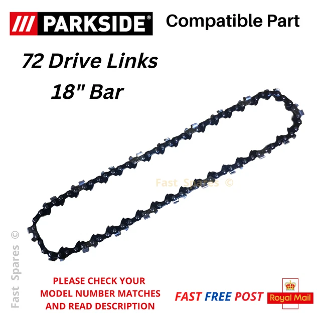 PARKSIDE PBKS 53 B3 Chainsaw Chain 72 Drive Links FAST POST £19.95 - PicClick UK